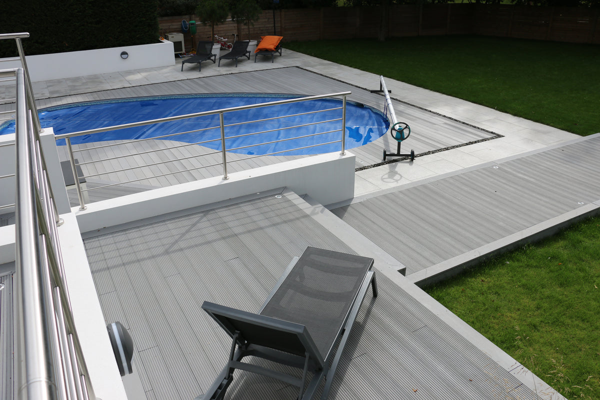 Grey Composite Hollow Decking 23mm x 143mm x 3.6m — Nicks Timber Store